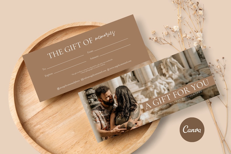 Photographer Gift Certificate Template | Canva Photography Voucher ...