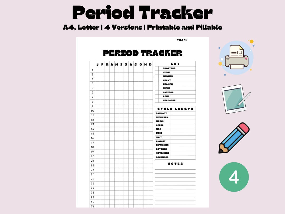 Menstruation Tracker, Period Tracker, Cycle Tracker, Women's Health ...