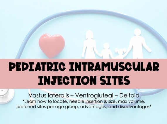 Pediatric Intramuscular Injection Sites Study Guide nursing - Etsy