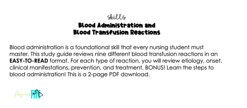 Blood Transfusion Reactions Study Guide - Nine Types! Plus How to ...