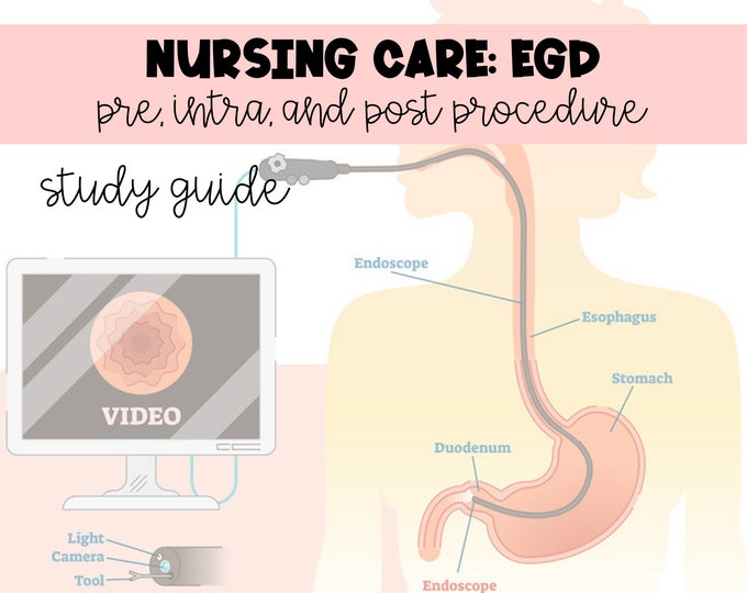 Nursing Care: Esophagogastroduodenoscopy EGD Pre Intra - Etsy