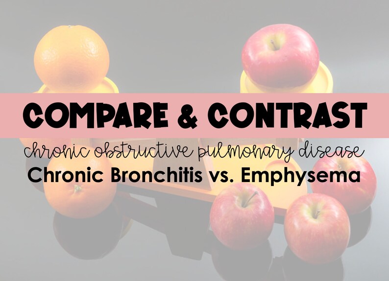 COPD: Chronic Bronchitis Vs. Emphysema - Compare & Contrast Study Guide ...