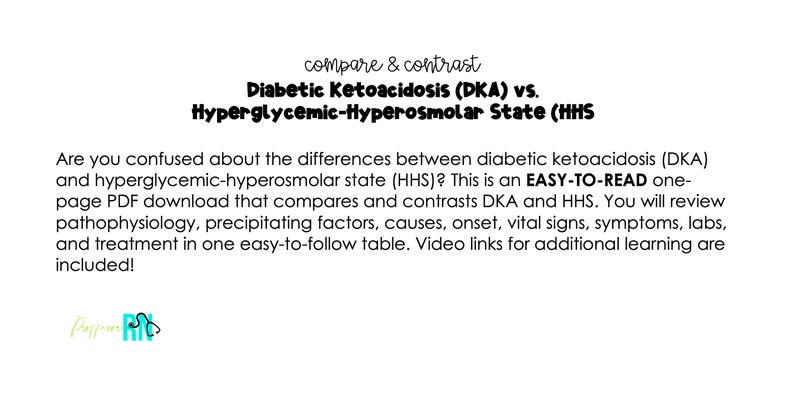 Diabetes Mellitus - Diabetic Ketoacidosis (DKA) Vs. Hyperglycemic ...