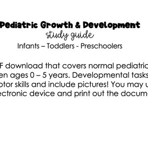 Pediatric Growth & Development Tasks Study Guide - Fine and Gross Motor ...