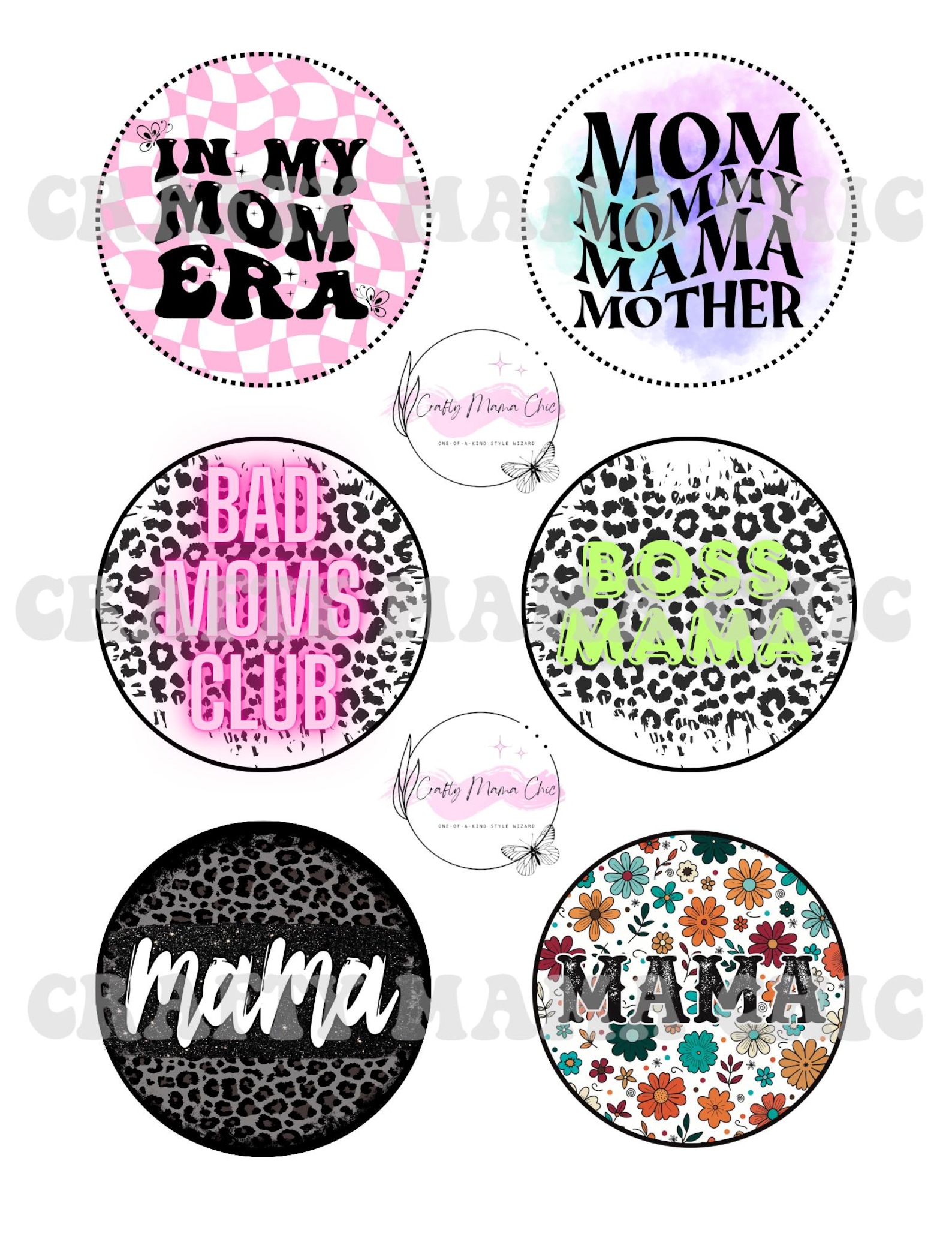 Digital Cardstock Download | Freshie Supplies | Mama | Freshie Rounds ...