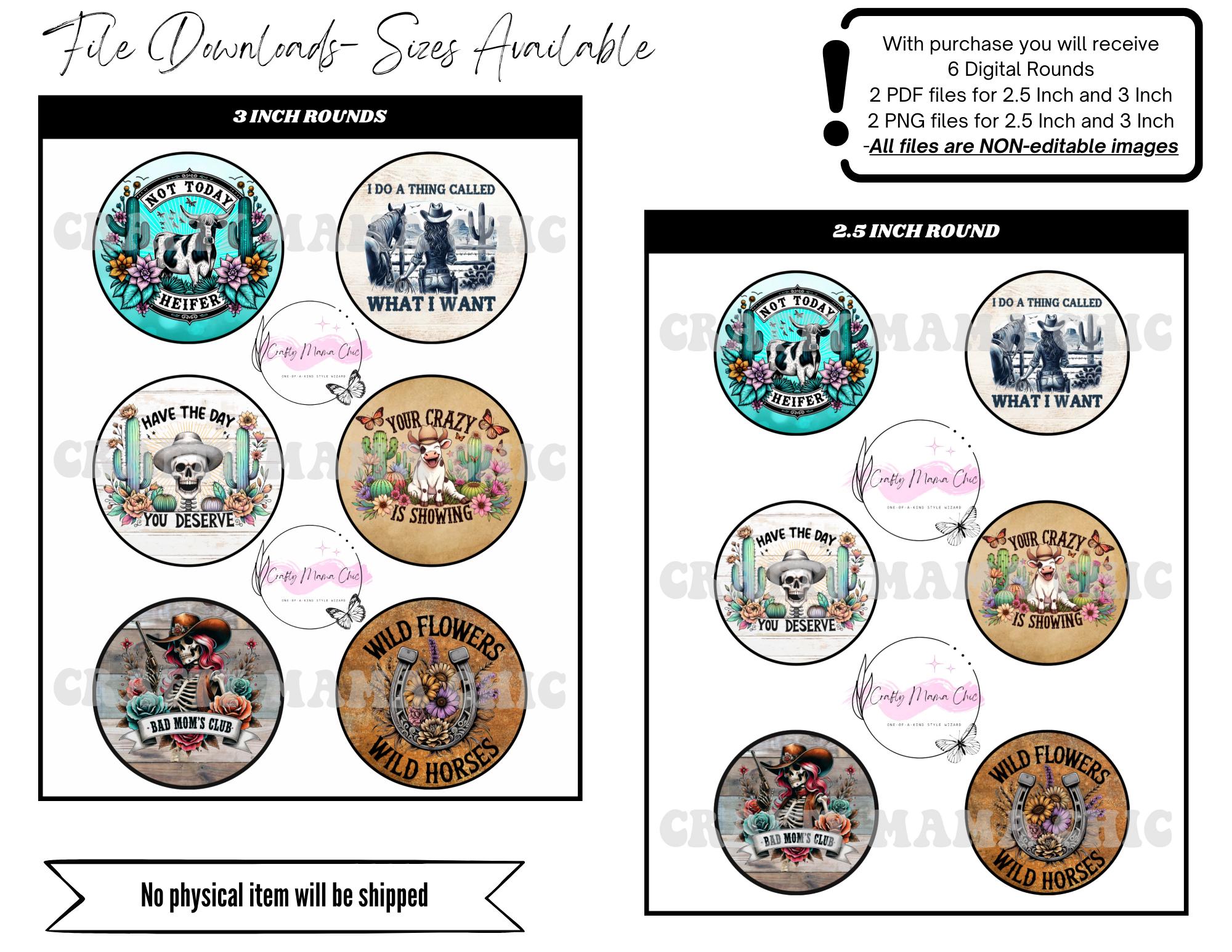 Digital Cardstock Download | Freshie Supplies | Western | Freshie ...