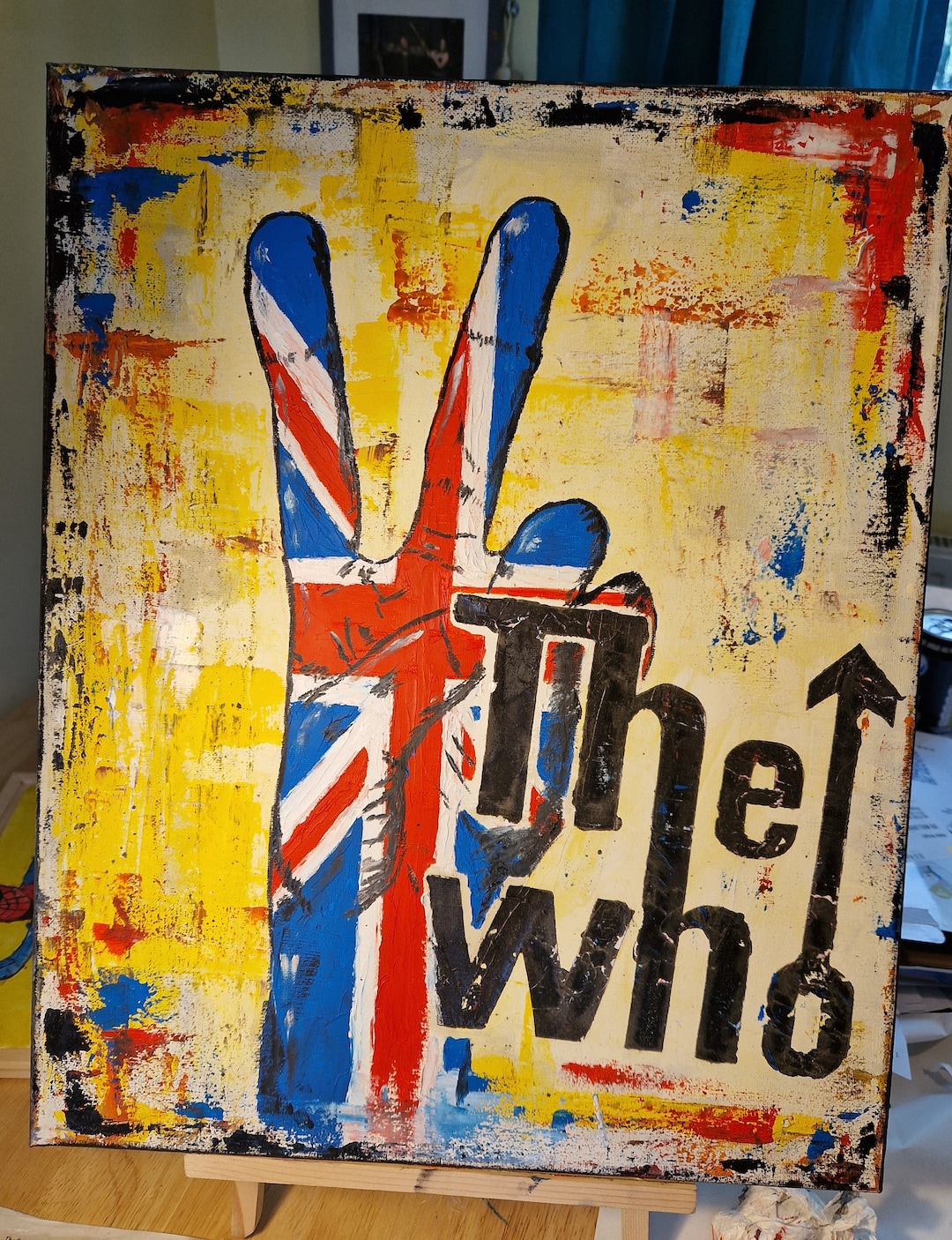 The Who Logo Original Oil Painting on Canvas 16 X 20 Inch - Etsy