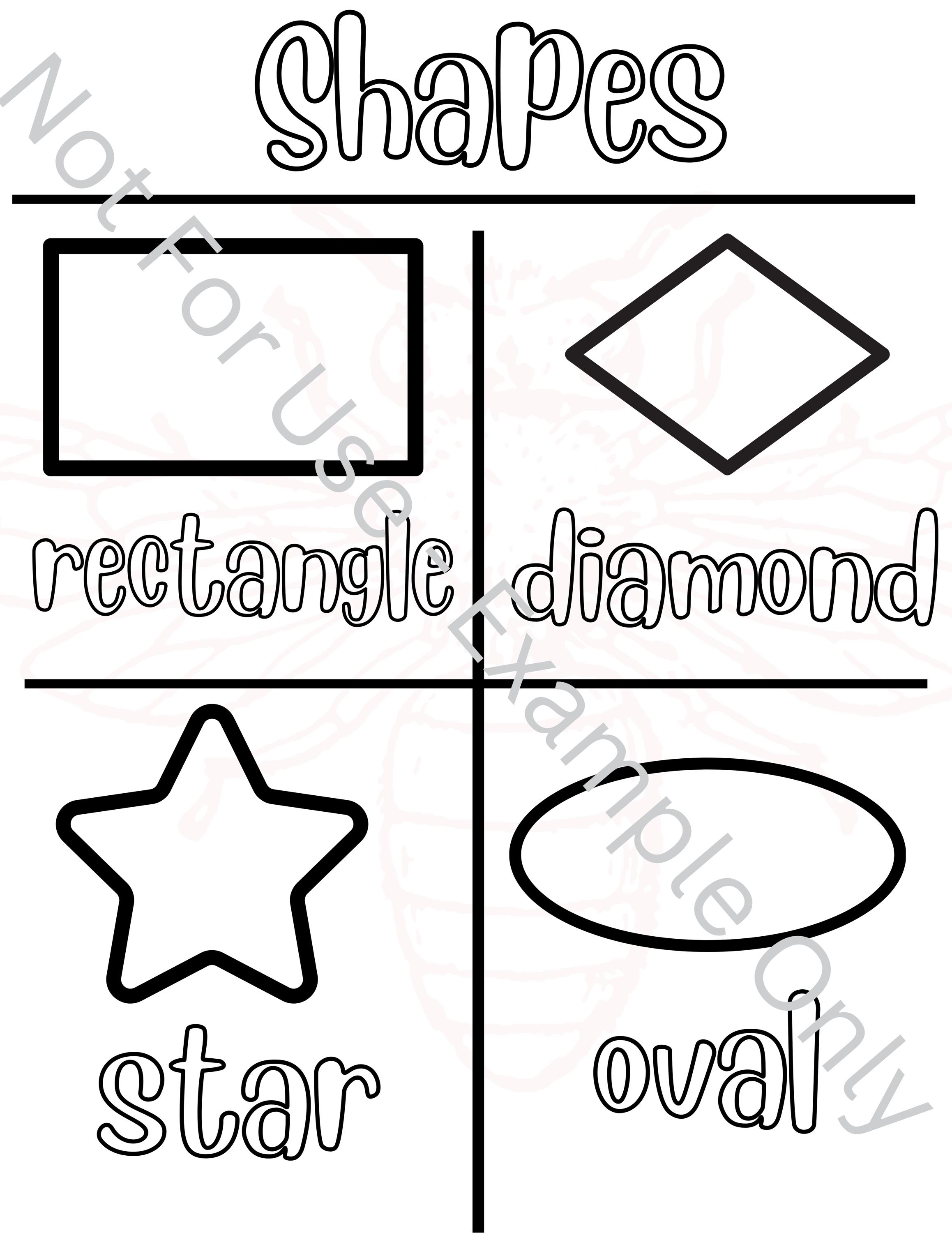 Shapes Printable Childrens Workbook Age 3-5 - Etsy