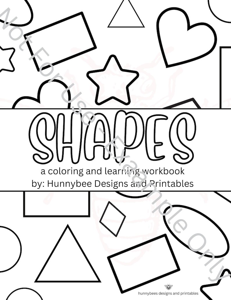 Shapes Printable Childrens Workbook Age 3-5 - Etsy