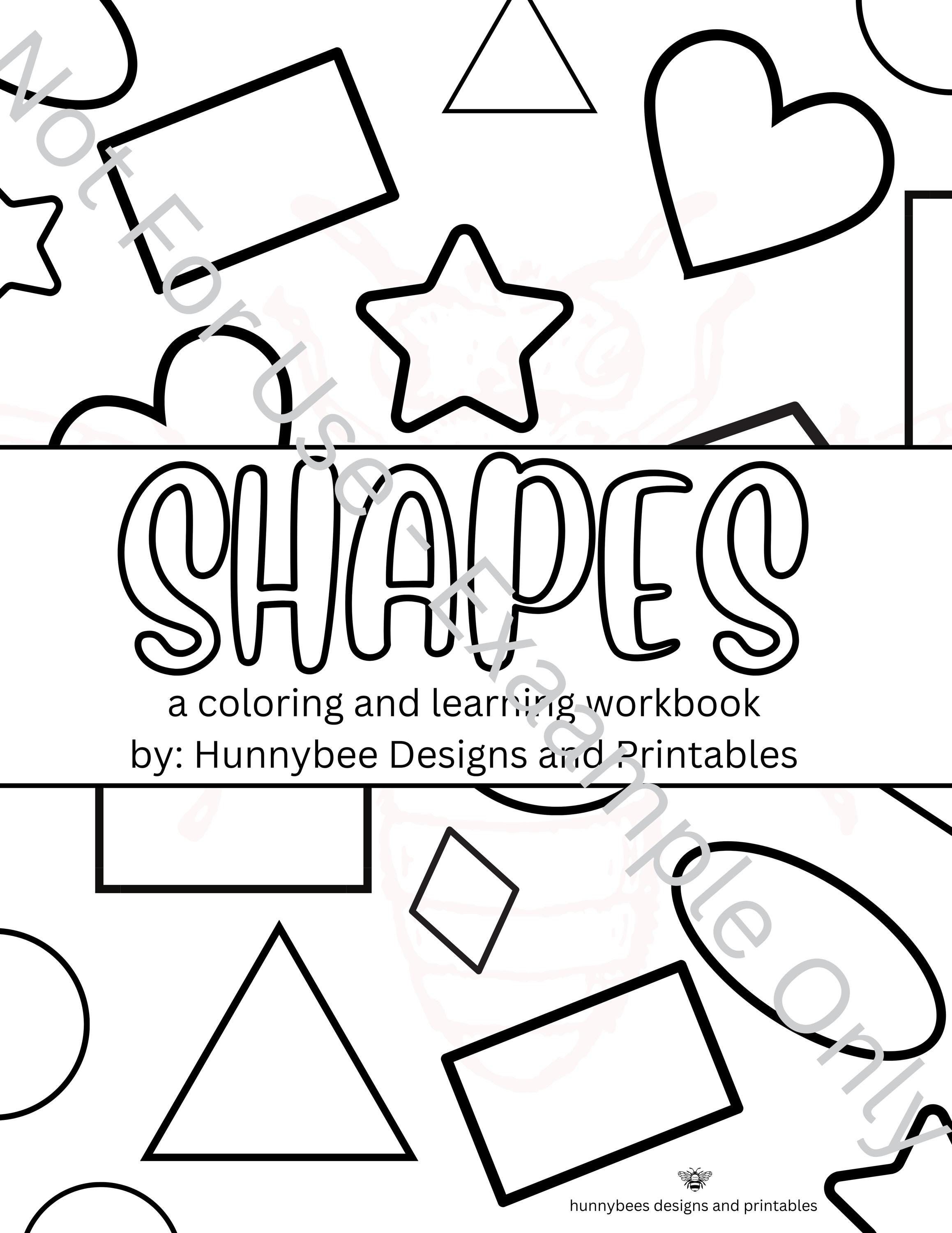 Shapes Printable Childrens Workbook Age 3-5 - Etsy