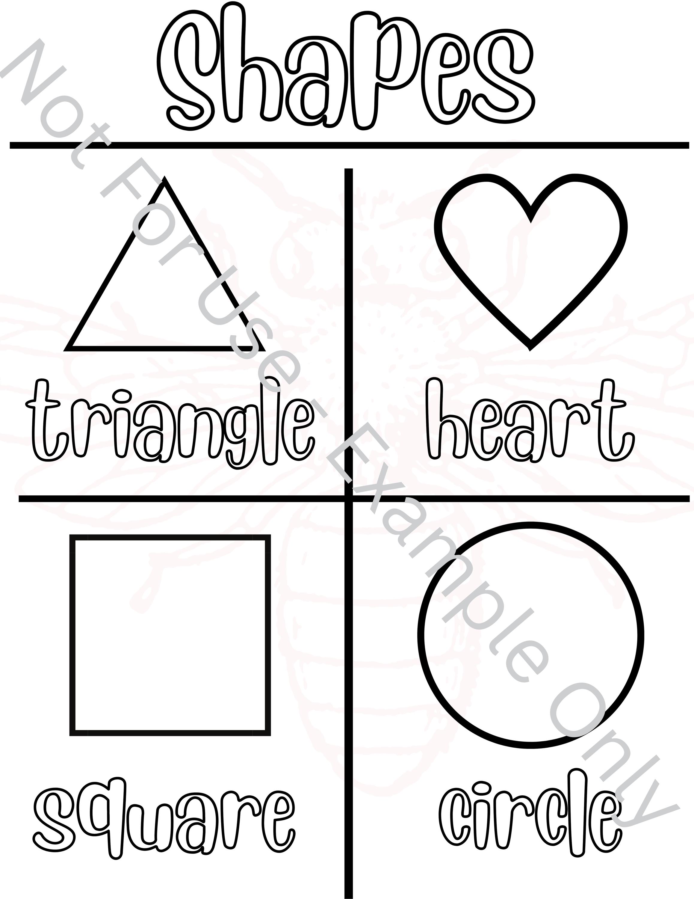 Shapes Printable Childrens Workbook Age 3-5 - Etsy