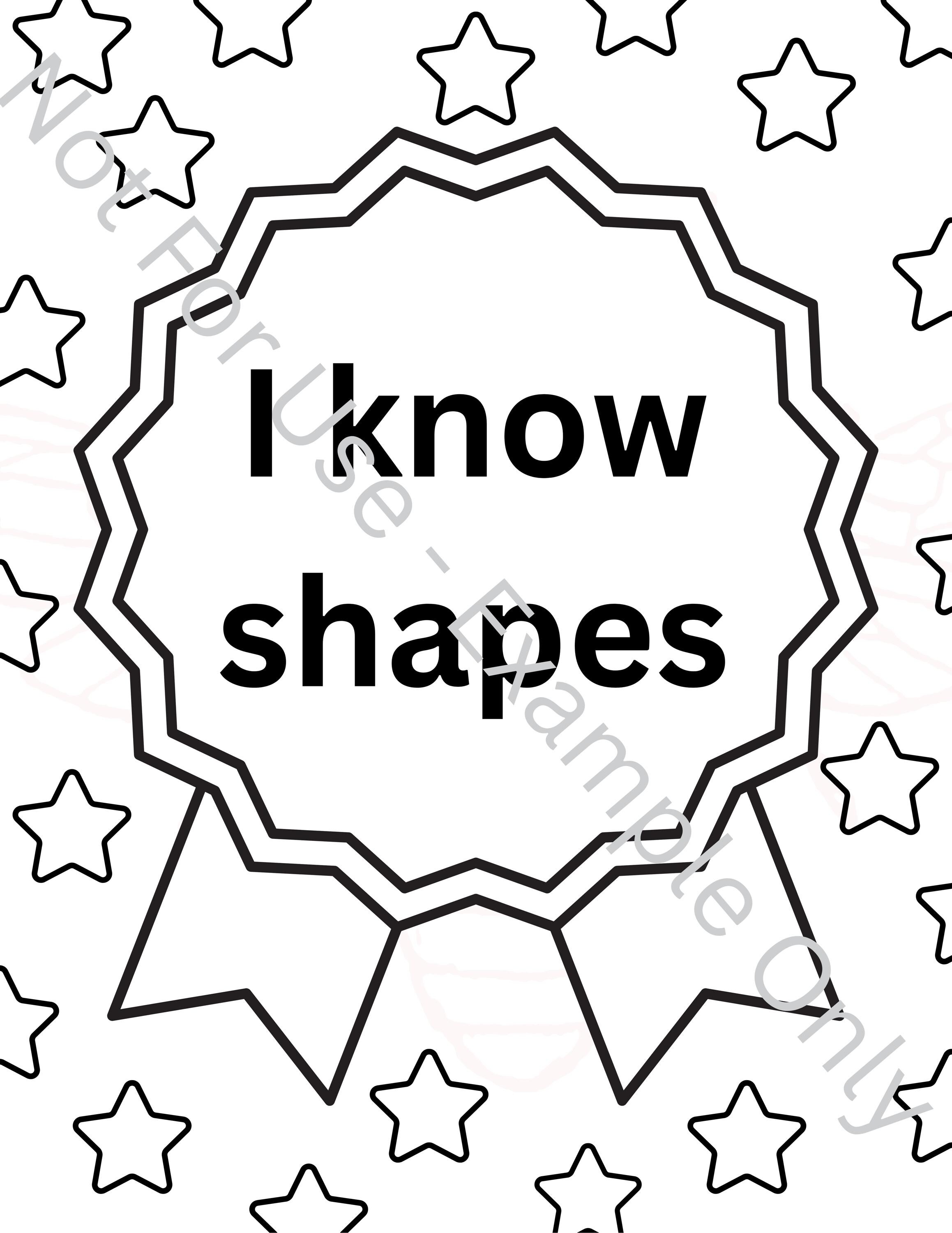 Shapes Printable Childrens Workbook Age 3-5 - Etsy
