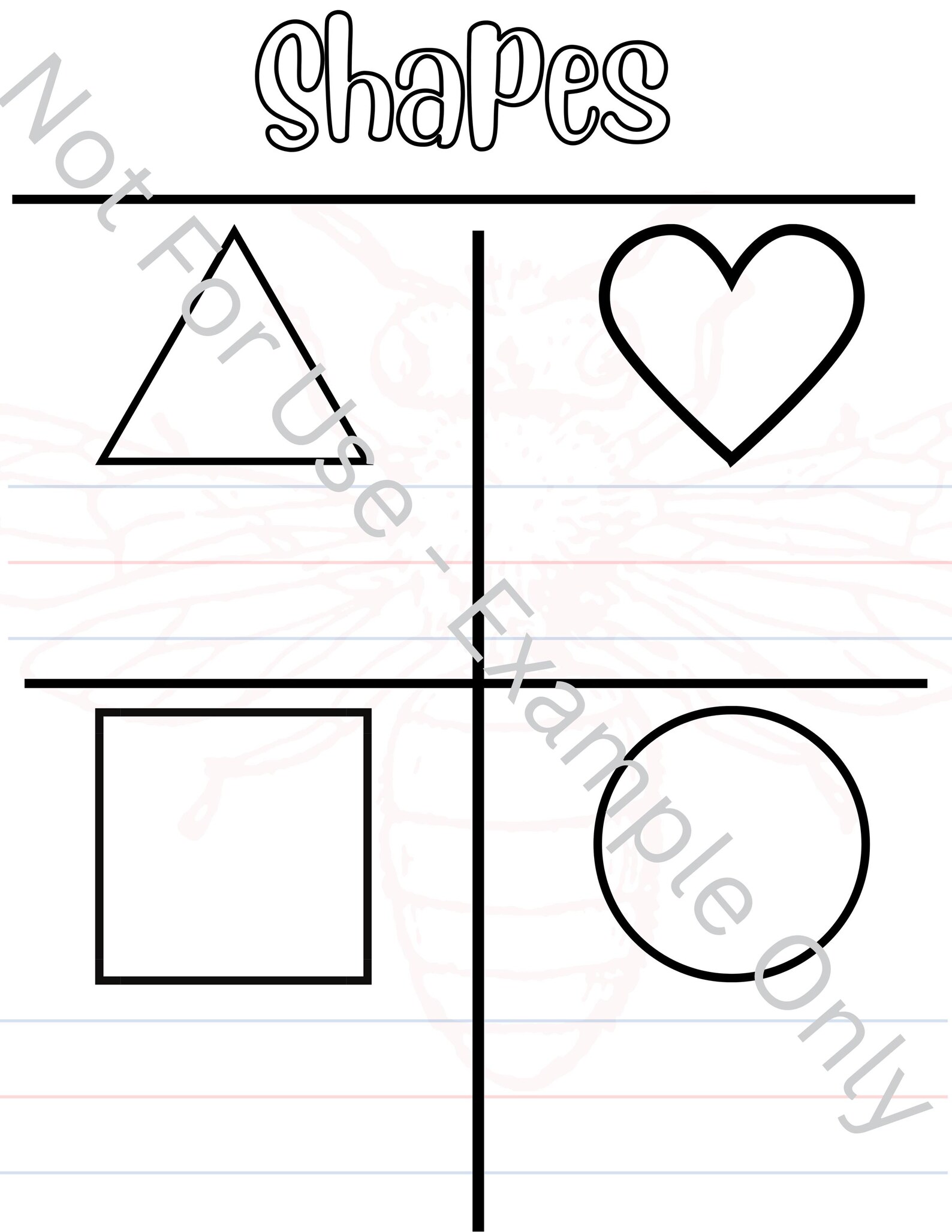 Shapes Printable Childrens Workbook Age 3-5 - Etsy