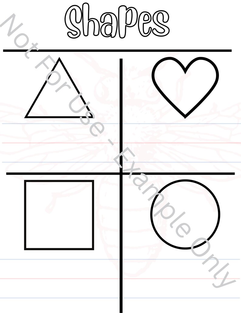 Shapes Printable Childrens Workbook Age 3-5 - Etsy