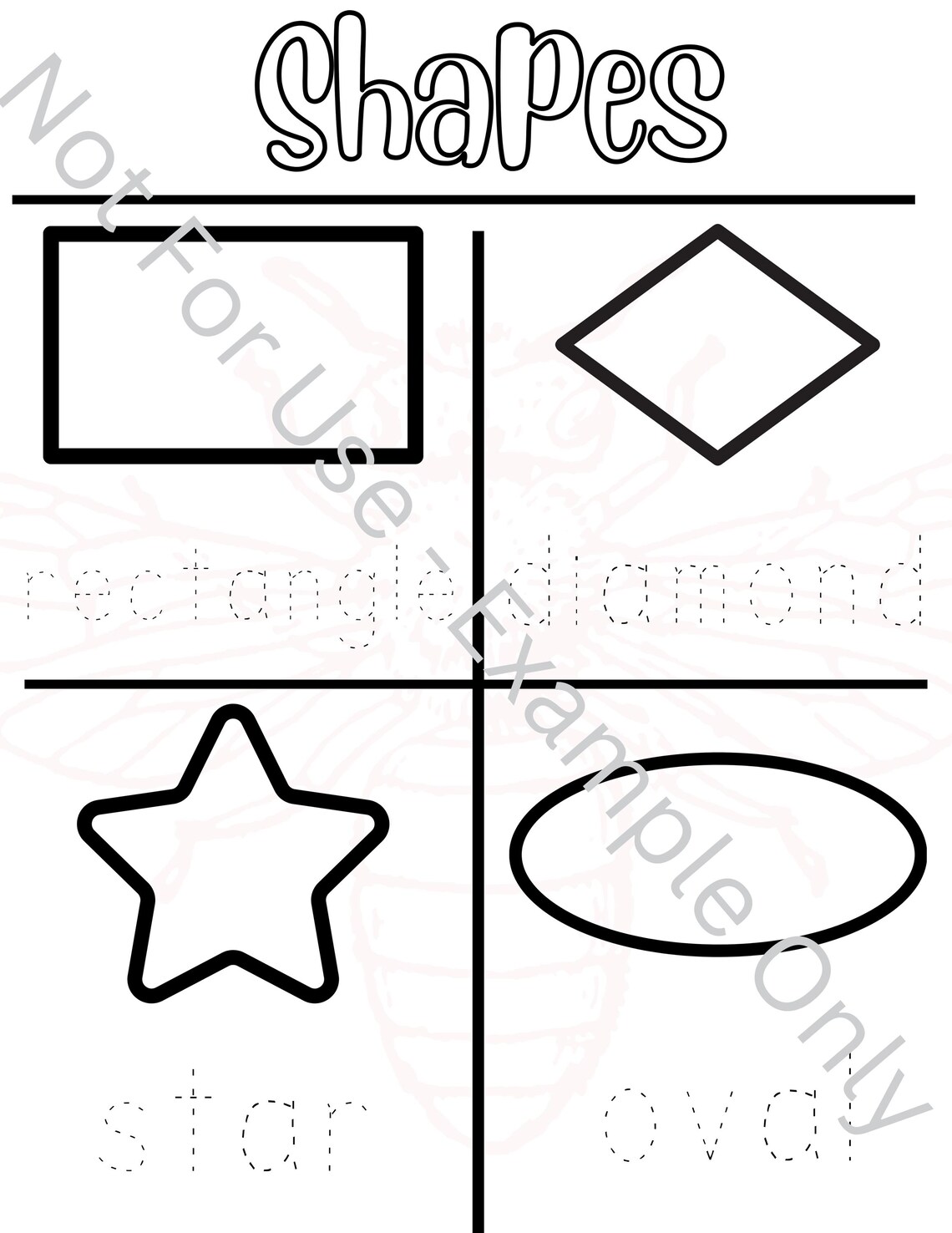 Shapes Printable Childrens Workbook Age 3-5 - Etsy