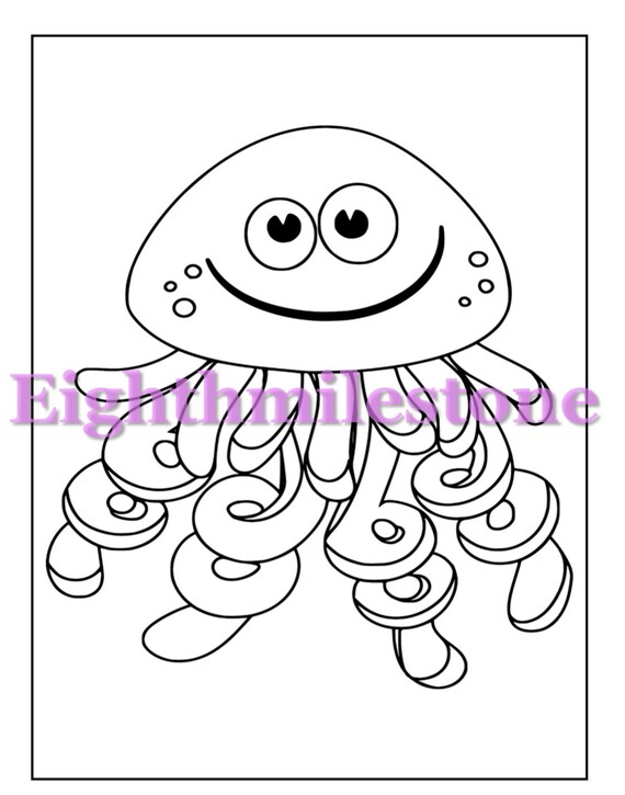 43 Sea Animals Coloring Pages | Etsy