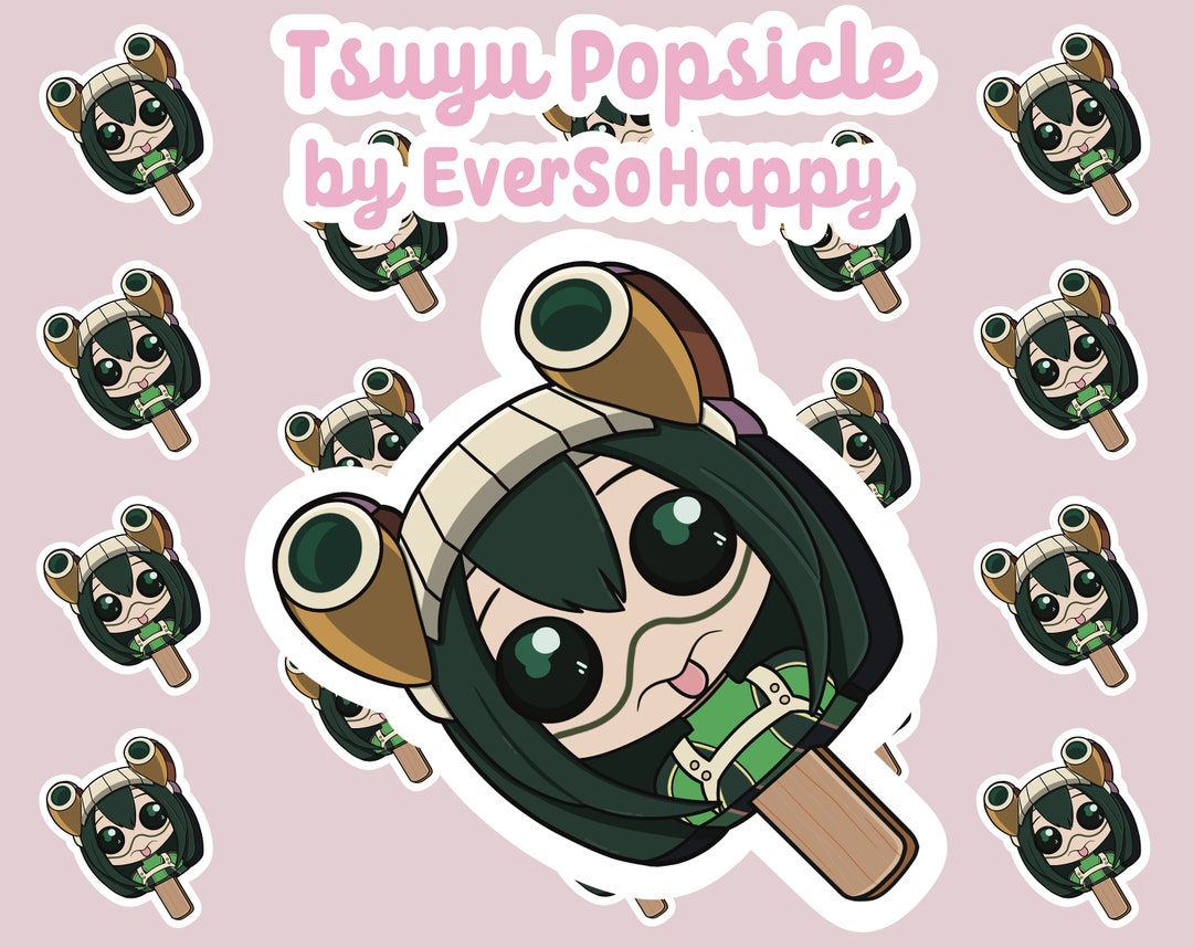Tsu Anime Popsicle Sticker Chibi Ice Cream Glossy or Holographic MHA ...