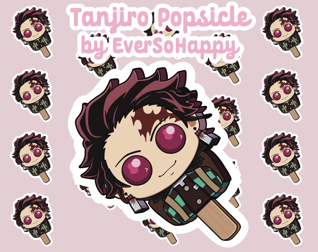 Anime Boy Sticker | Chibi Ice Cream | Demon Die Cut Laptop Water Bottle ...