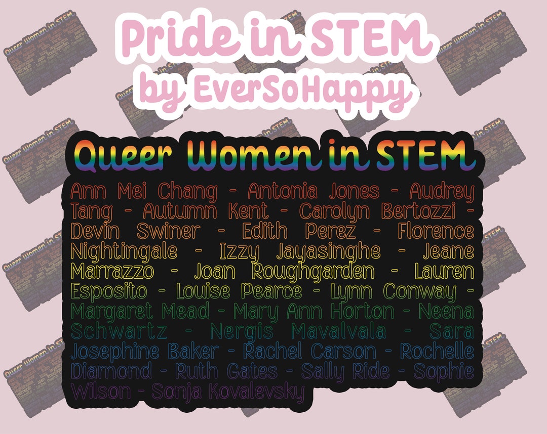 Queer Women in STEM | Pride in Stem Stickers | Vinyl Stickers for ...