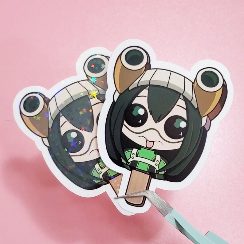 Tsu Anime Popsicle Sticker Chibi Ice Cream Glossy or - Etsy