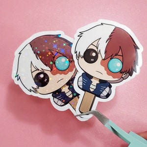 Hero Anime Popsicle Sticker Chibi Ice Cream Glossy or Holographic MHA ...