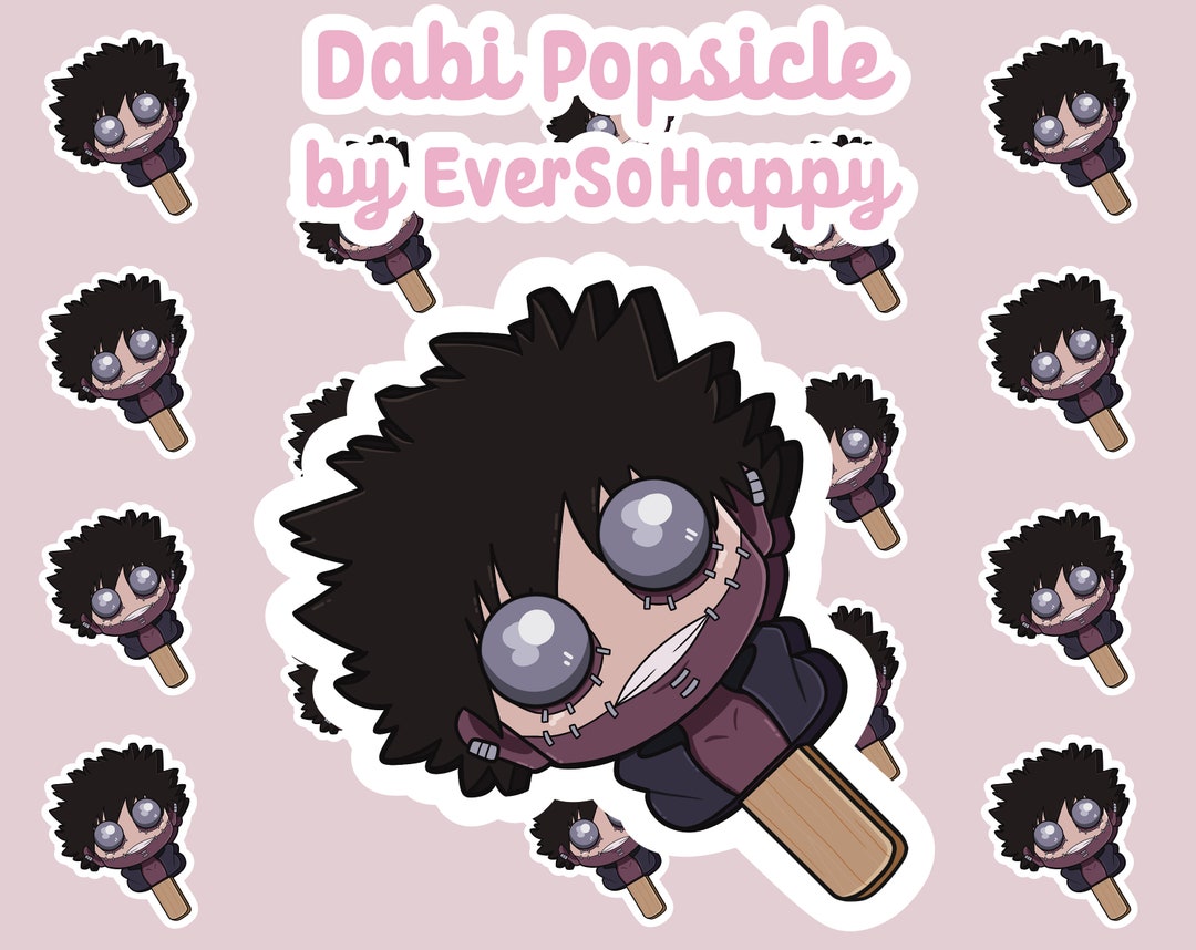 Dabi Anime Popsicle Sticker Chibi Ice Cream Glossy or Holographic MHA ...