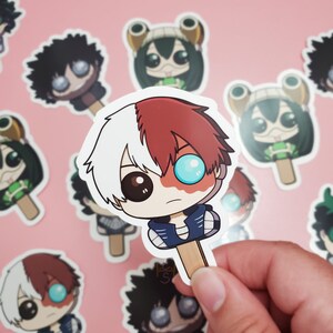 Hero Anime Popsicle Sticker Chibi Ice Cream Glossy or Holographic MHA ...