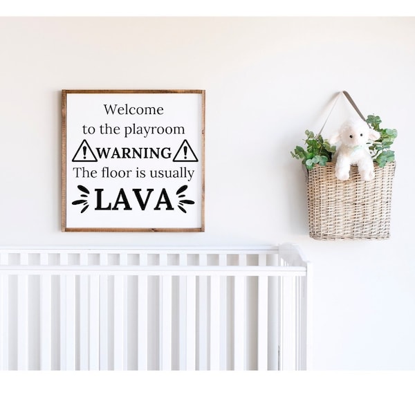 Floor is Lava Sign - Etsy