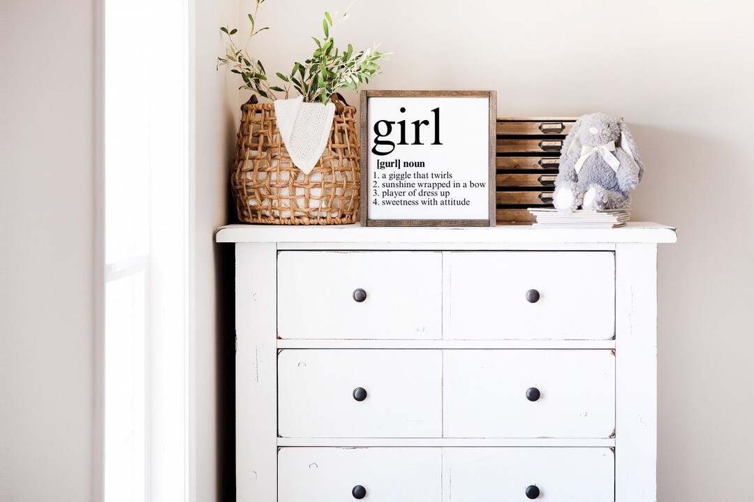 Girl Definition, Nursery Sign SVG, Girls Room Decor, Inspirational SVG ...