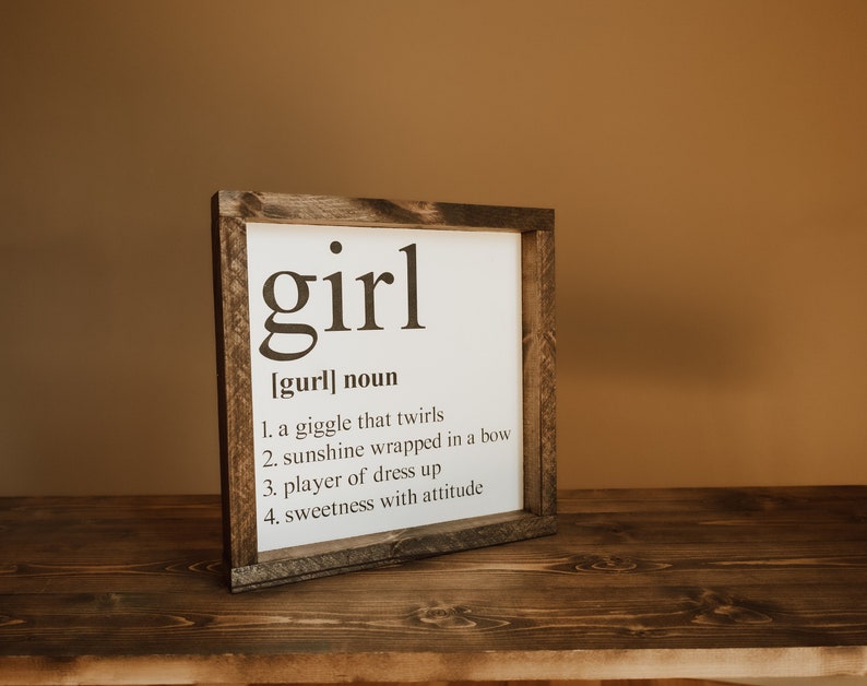 Girl Definition, Nursery Sign SVG, Girls Room Decor, Inspirational SVG ...