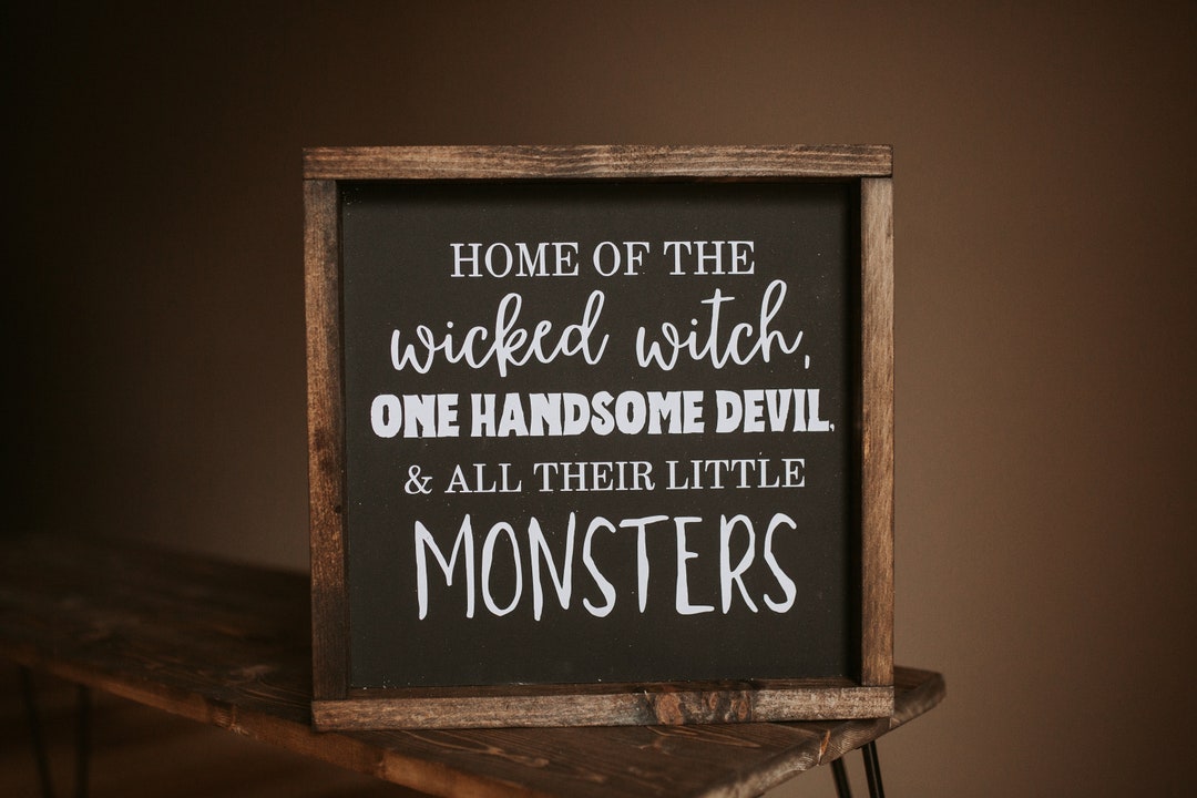 Home of the Wicked Witch SVG, Farmhouse Sign SVG, Wood Sign SVG, Fall ...