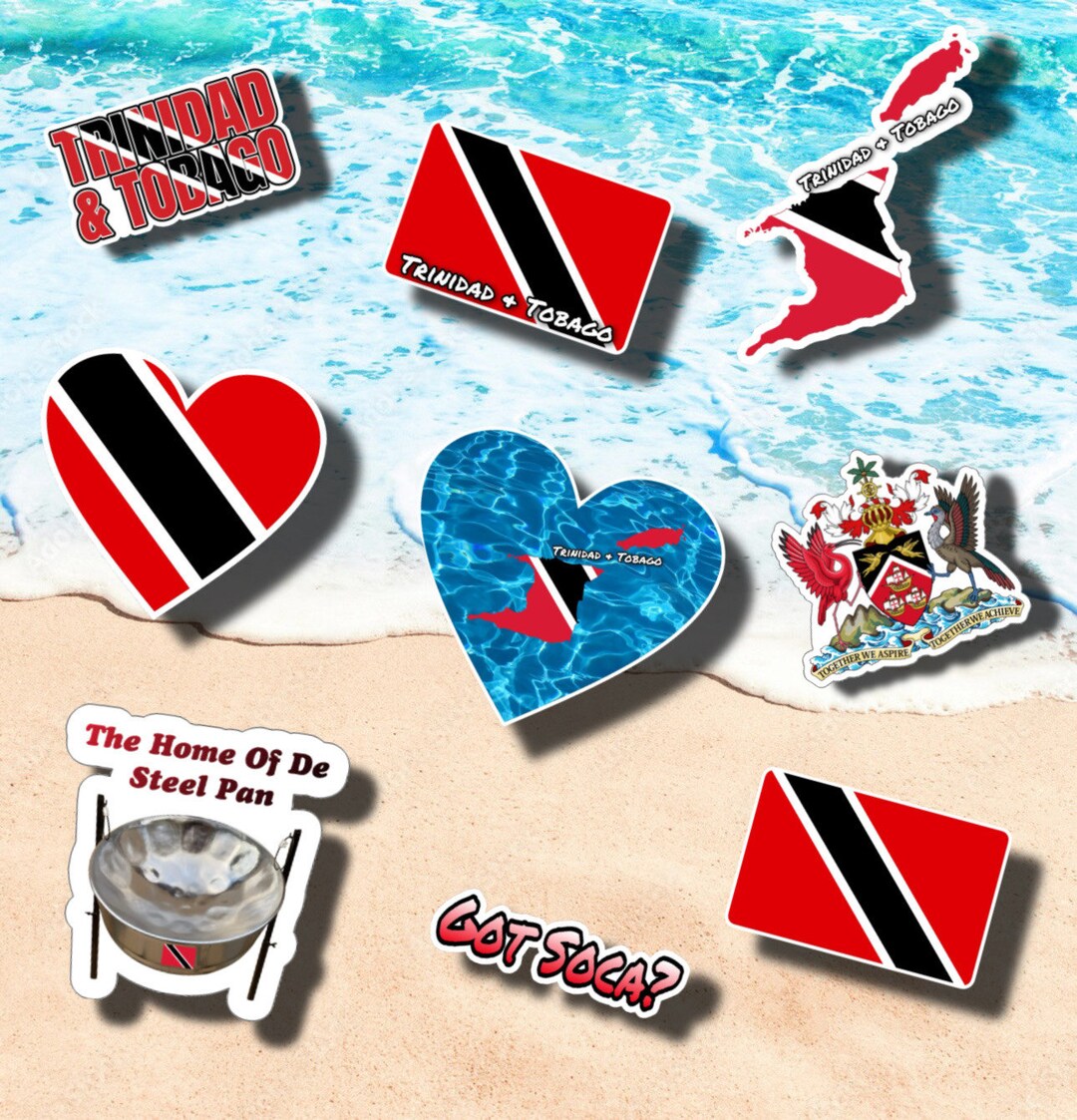 Trinidad & Tobago Vinyl Stickers and Magnets - Etsy