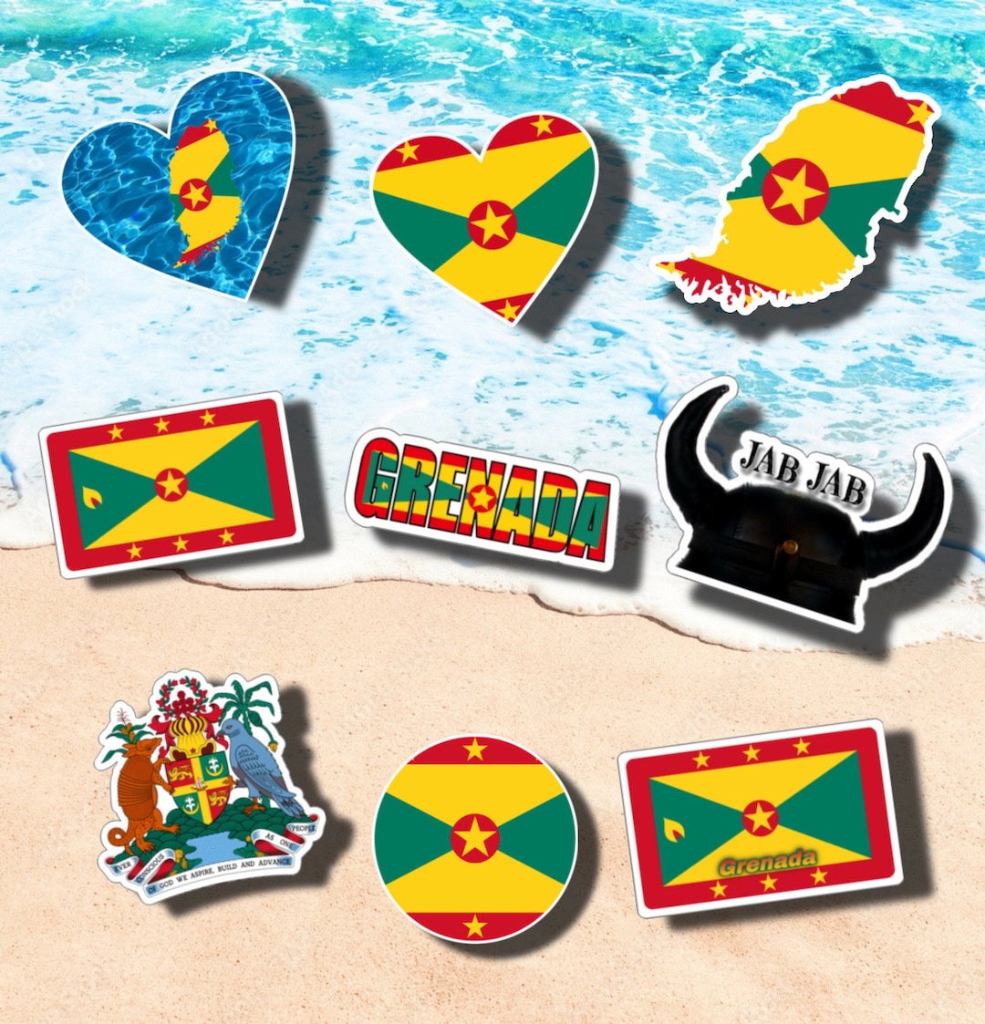 Grenada Vinyl Stickers - Etsy