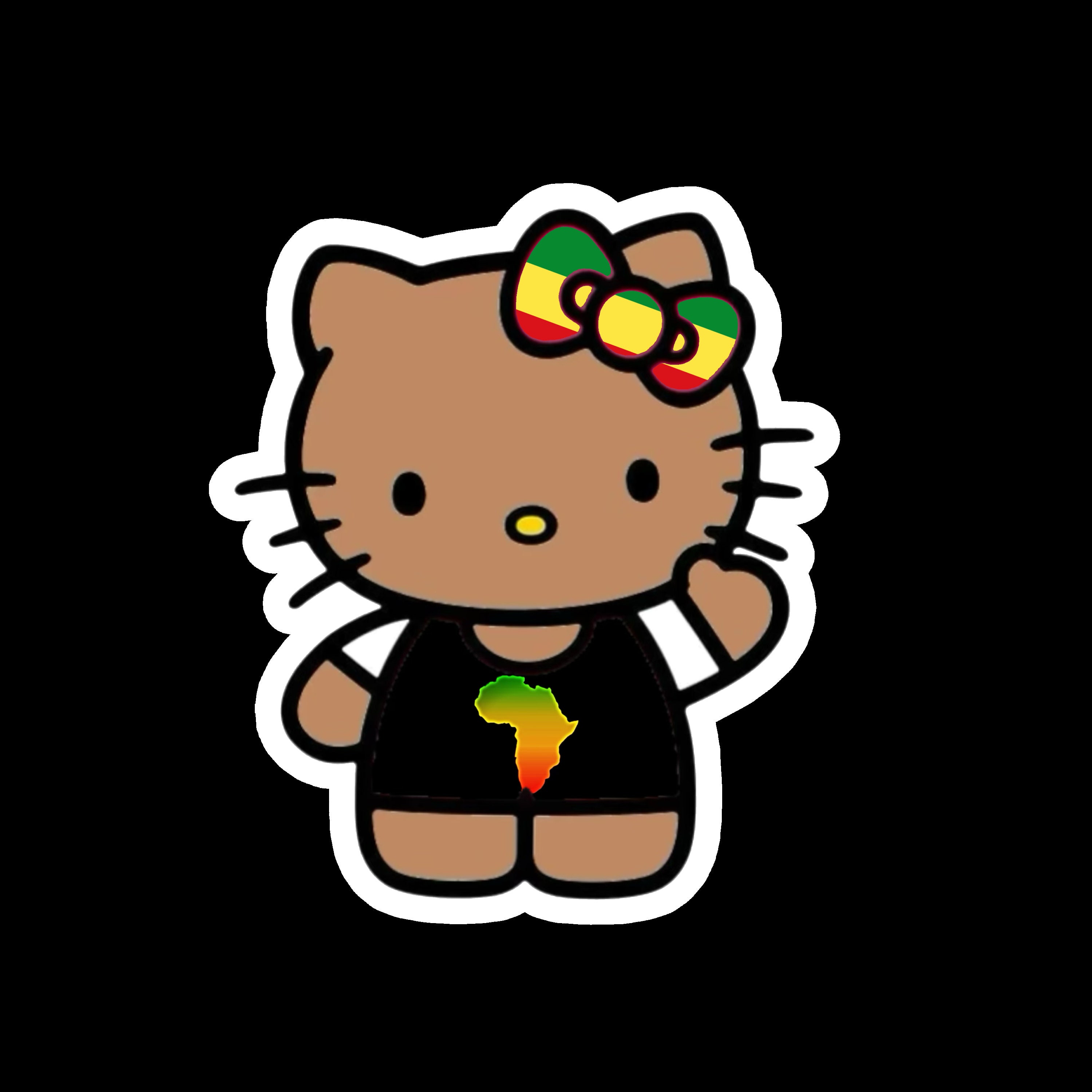Rasta Cat Vinyl Stickers - Etsy