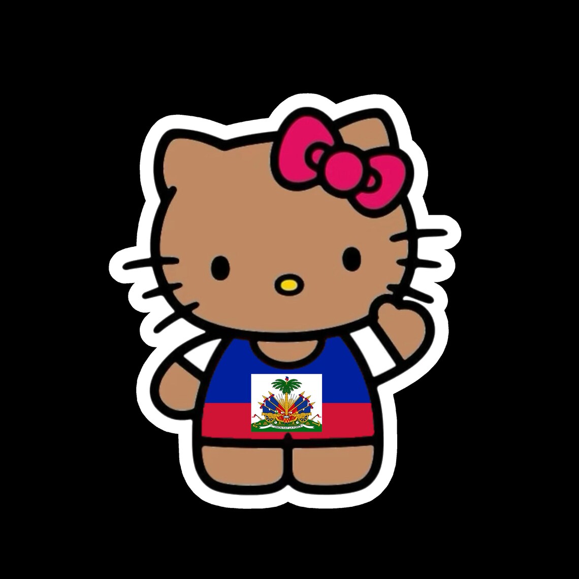 Haiti Cat Vinyl Stickers - Etsy