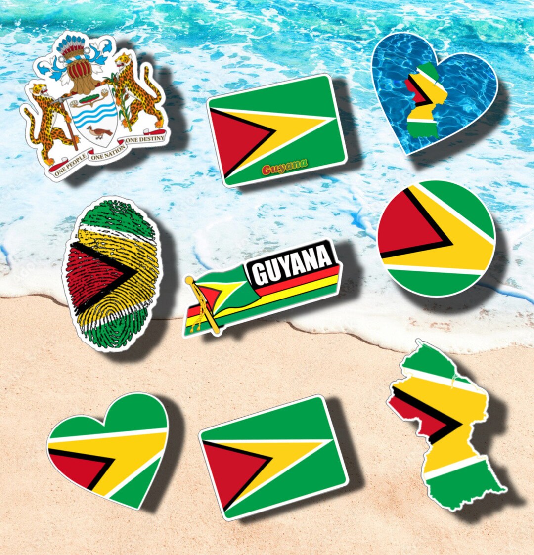 Guyana Vinyl Stickers - Etsy