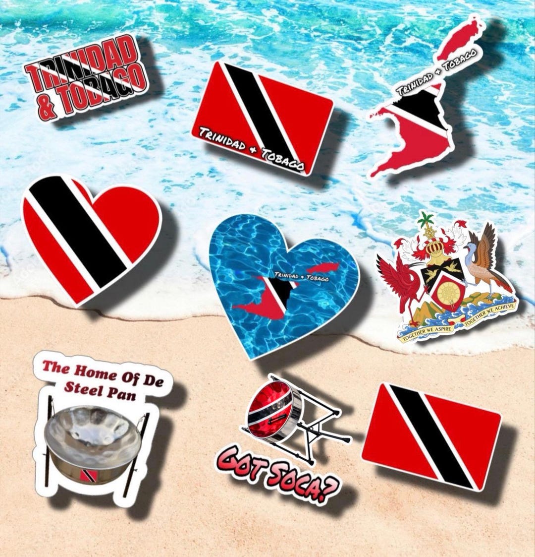 Trinidad & Tobago Vinyl Stickers - Etsy