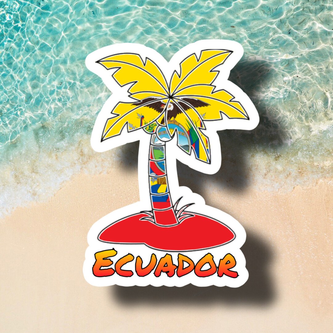 Ecuador Palm Tree Vinyl Sticker - Etsy