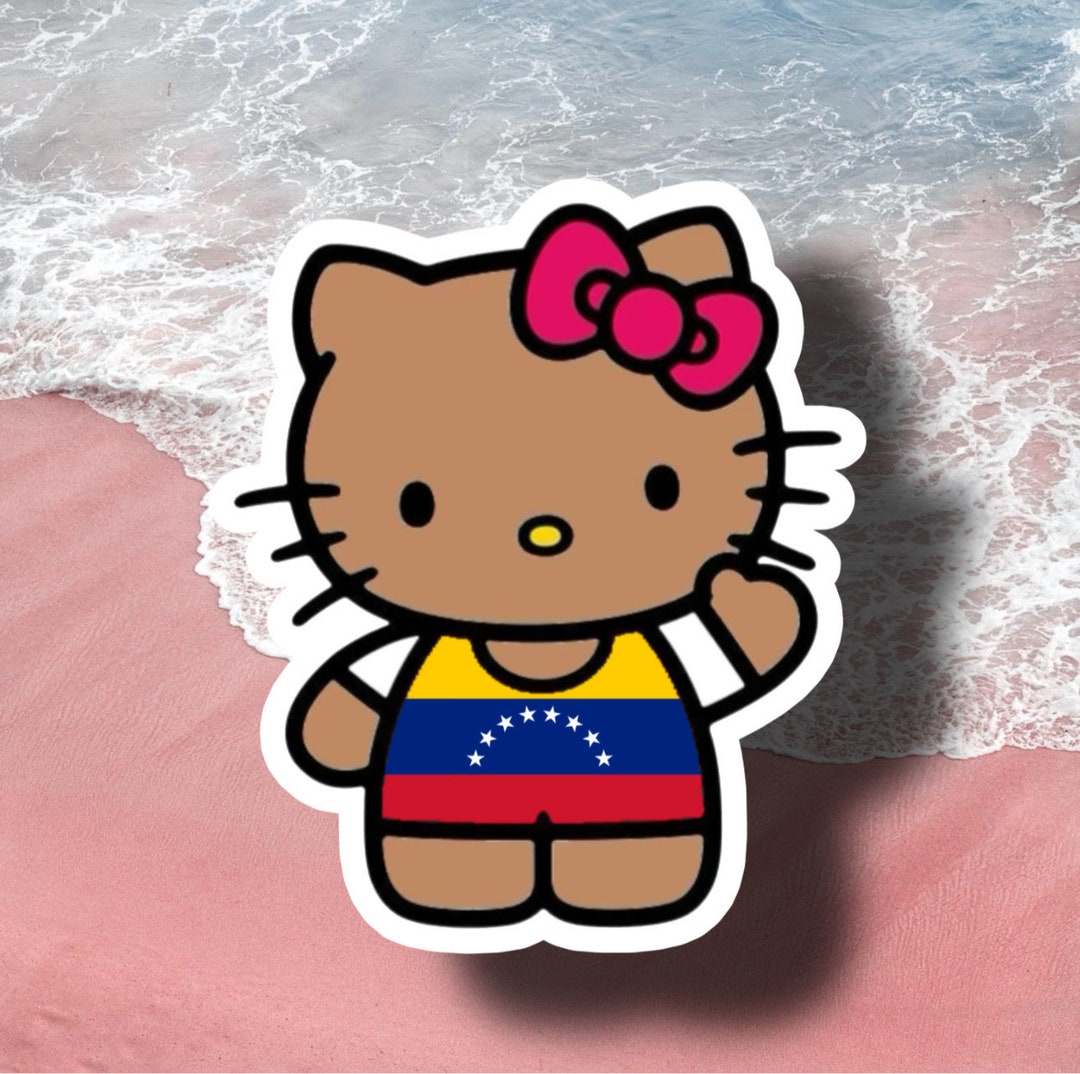 Venezuela Cat Vinyl Sticker - Etsy