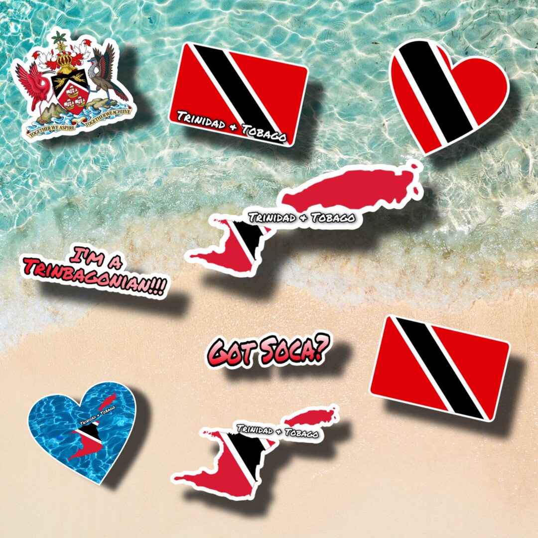 Trinidad & Tobago Vinyl Stickers - Etsy
