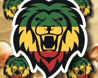 Rasta Lion Sticker Lion of Judah Reggae Sticker Rastafari - Etsy