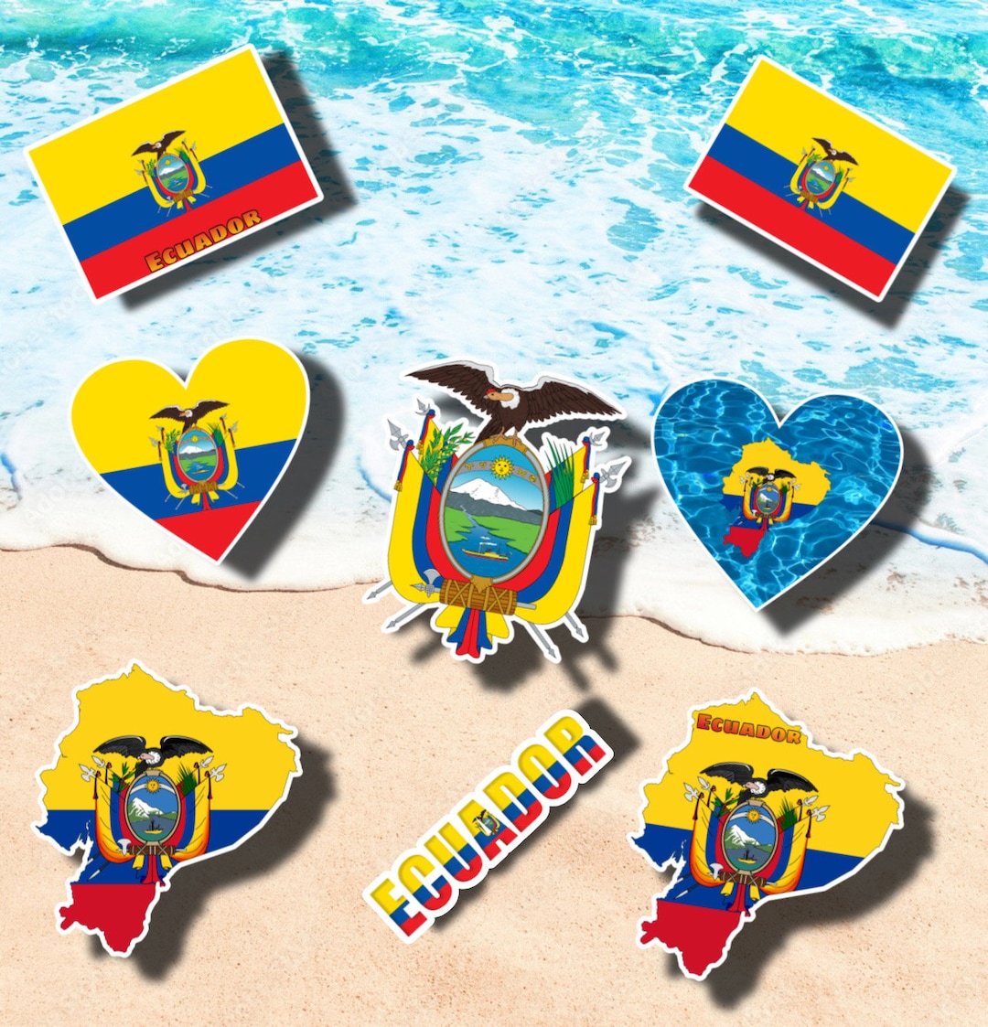 Ecuador Flag Vinyl Stickers - Etsy