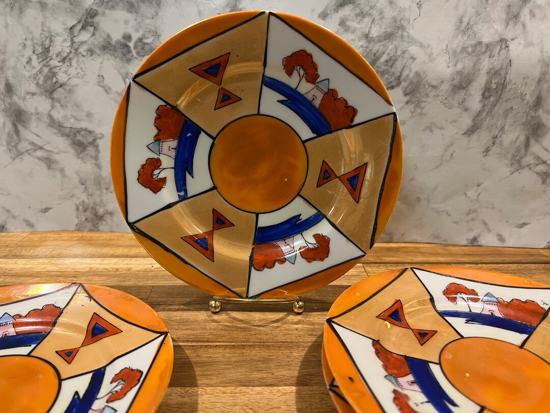 Hand Painted Nippon Lusterware Plates - Etsy