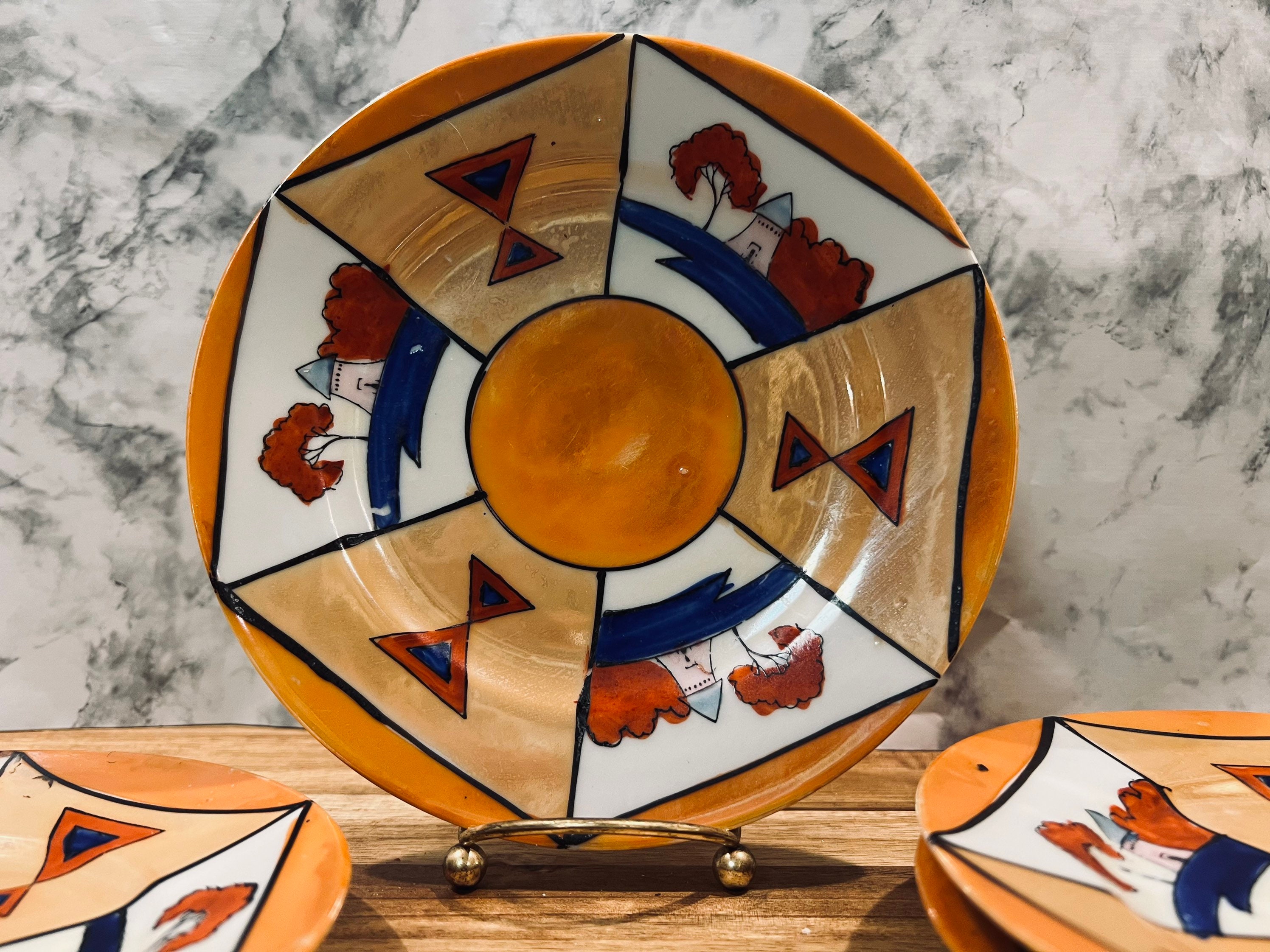 Hand Painted Nippon Lusterware Plates - Etsy