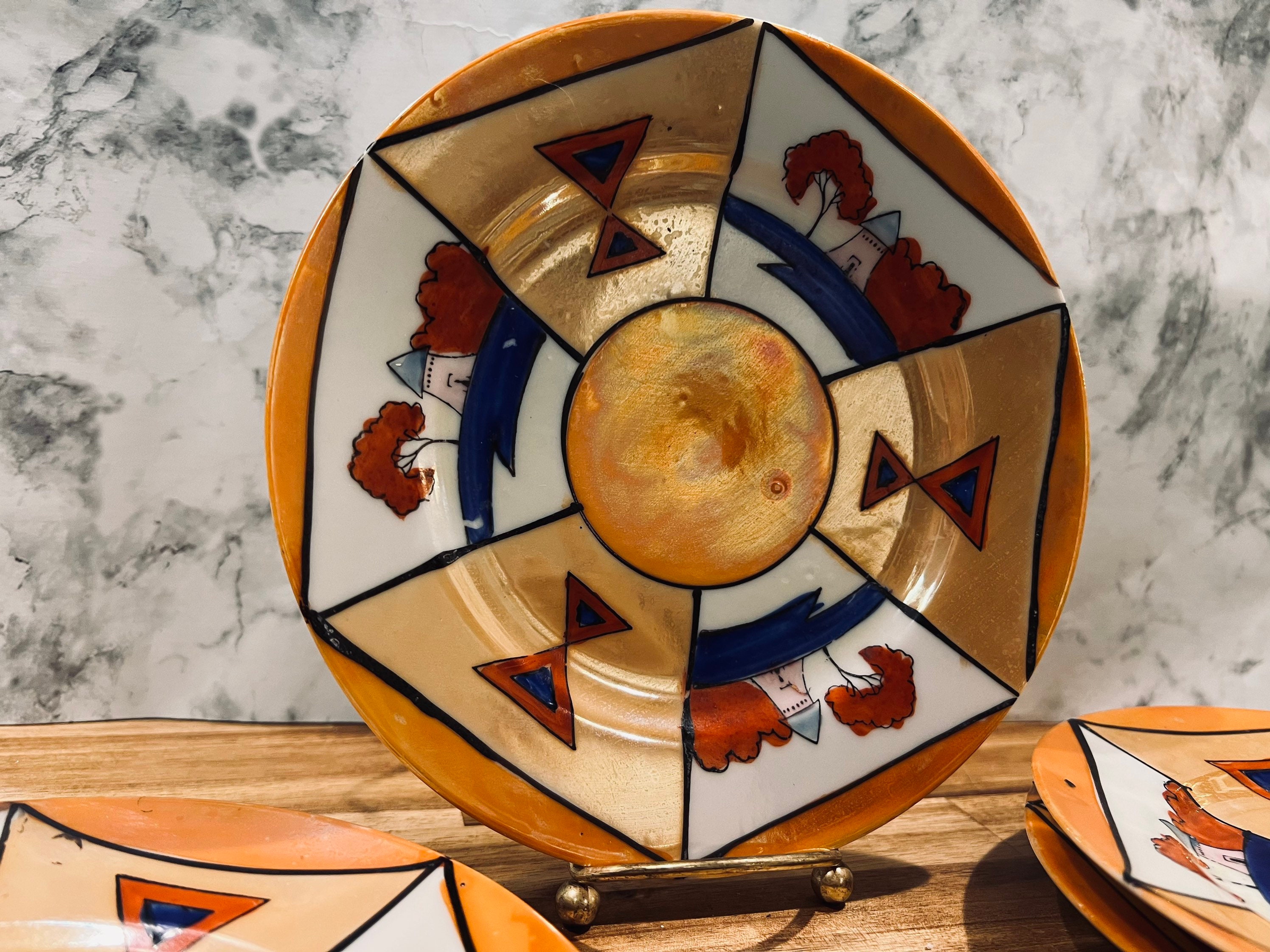 Hand Painted Nippon Lusterware Plates - Etsy