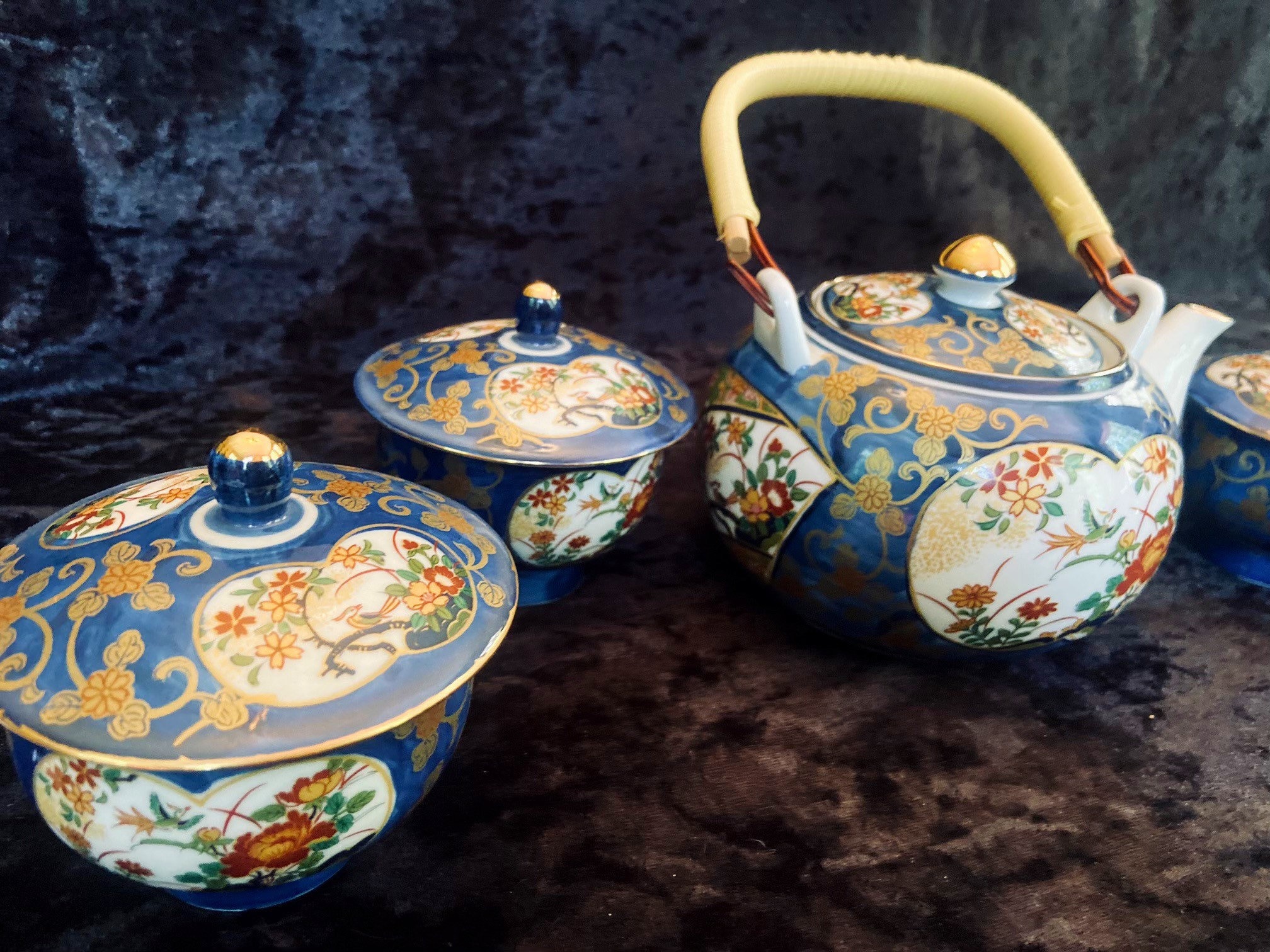 Traditional Japanese Tea Set / Lidded Tea Cups / Real Japanese - Etsy