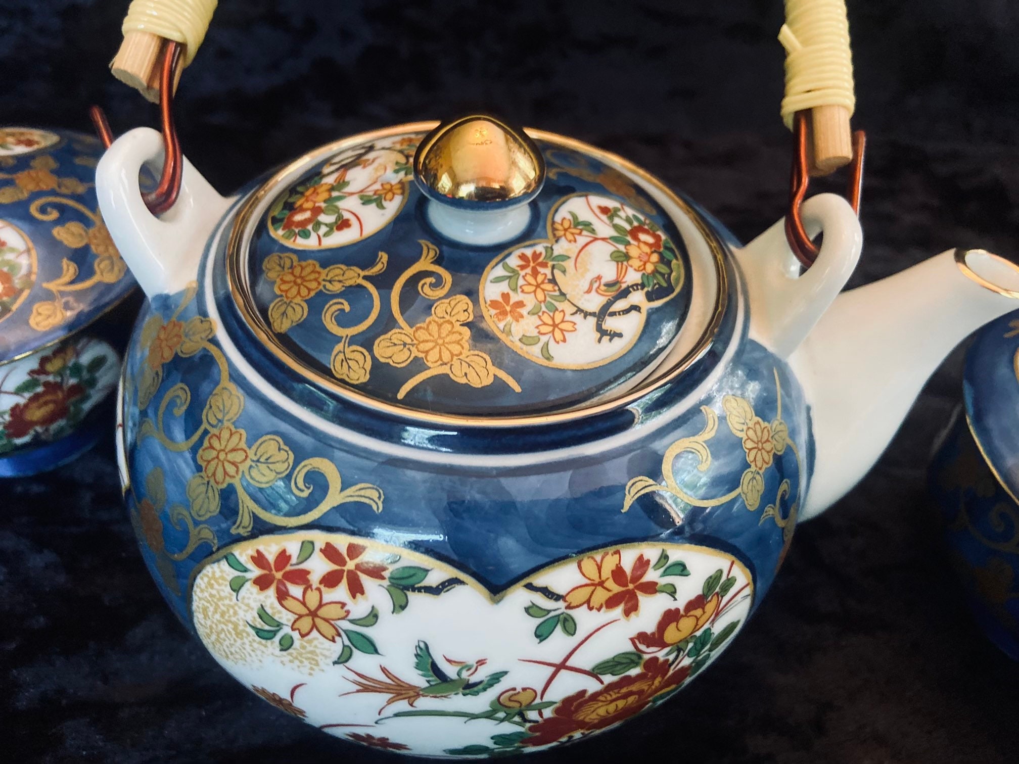 Traditional Japanese Tea Set / Lidded Tea Cups / Real Japanese - Etsy