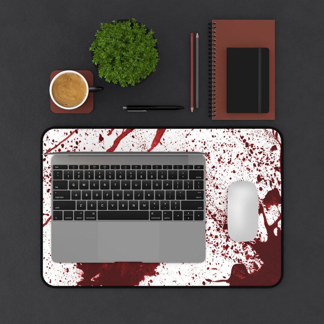 Blood Splatter Paint Splatter Macabre Desk Mat Mousepad - Etsy