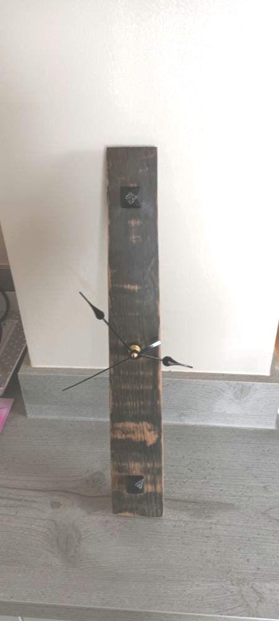 Whiskey Barrel Wood Half Stave Clock With Silent Movement Battery ...