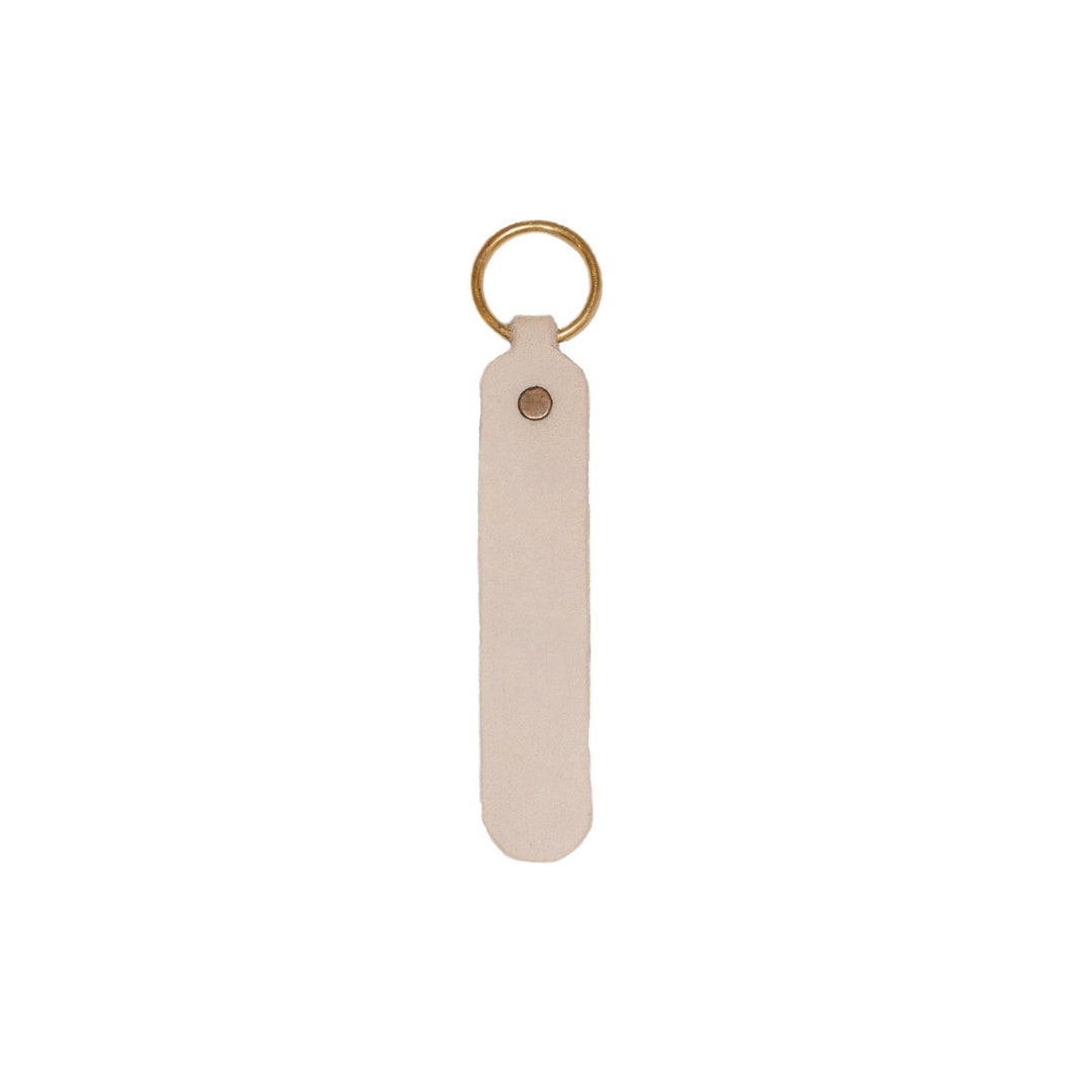Leather Key Tag Genuine Leather Blush Pink Key Tag Handmade Key Ring ...